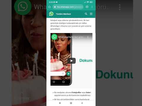 WhatsApp da videolar ve fotoğrafları birkez göster özelliği nasıl kullanılır?