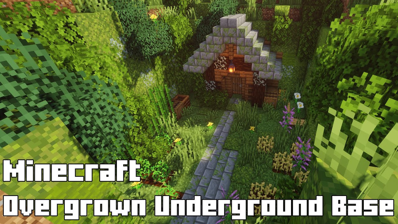 A Beautiful Ultimate Overgrown Underground Base in Minecraft! # ...