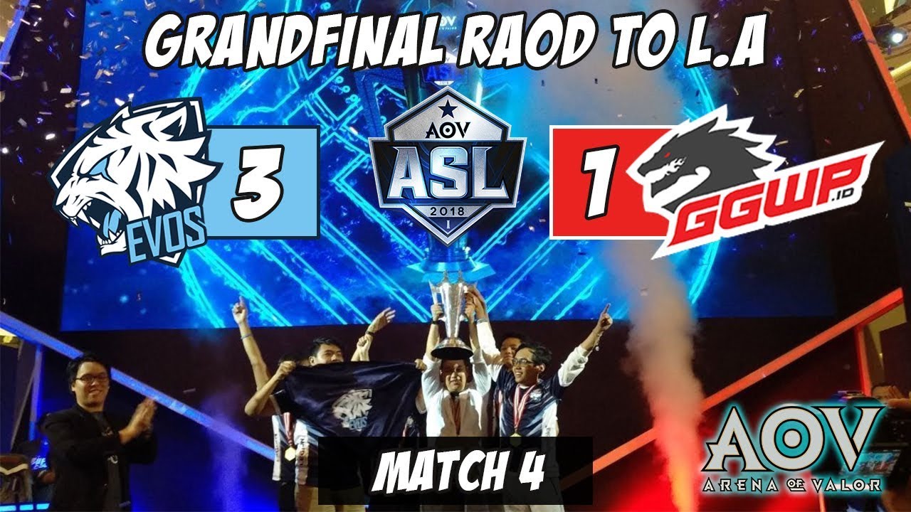 Kemenangan EVOS.AOV VS GGWP #4 Grandfinal ASL AOV - Berangkat Ke L.A ...