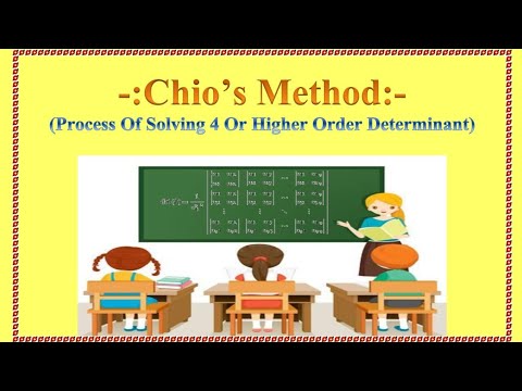 "Choi's method","how to solve 4th or higher order determinant ...