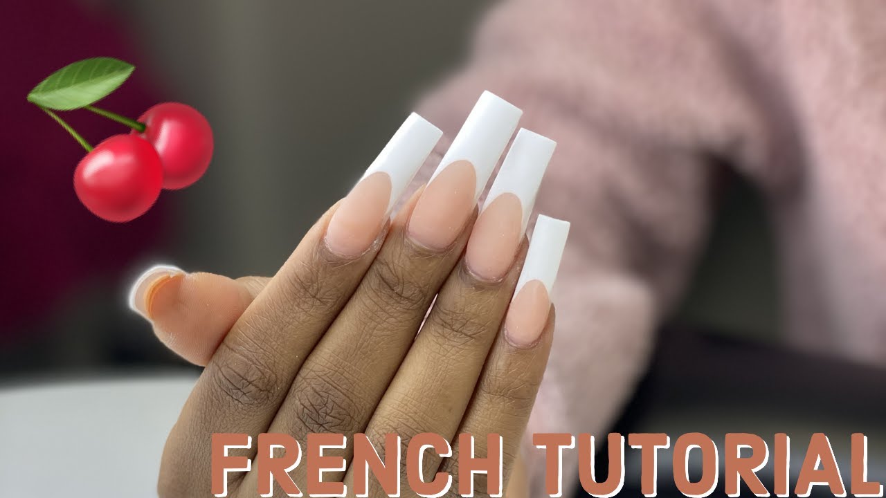FRENCH TIP TUTORIAL : Cherry Bomb Set - YouTube