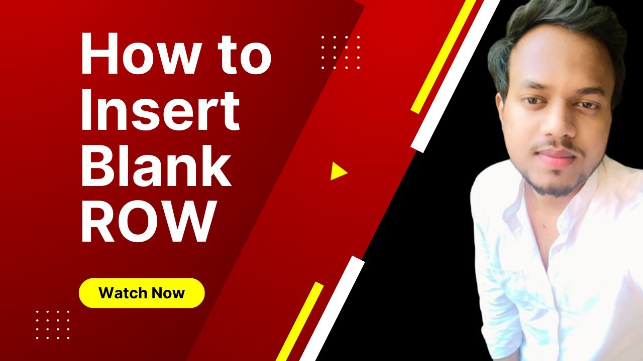 Insert Quick Blank Row In Table EXCEL WORLD YouTube Insert Quick Blank Row In Table EXCEL WORLD YouTube