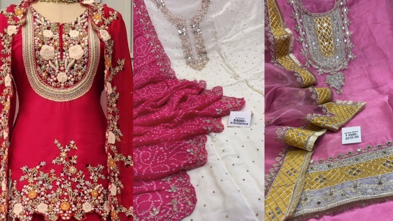 प्योर के सूट बिग सेल ऑफर PURE SILK , HEAVY HAND WORK SUITS PAKITANI ...