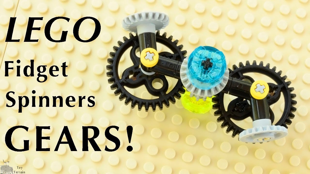 LEGO Fidget Spinner Gears! How to make 6 DIY LEGO gear spinners - YouTube