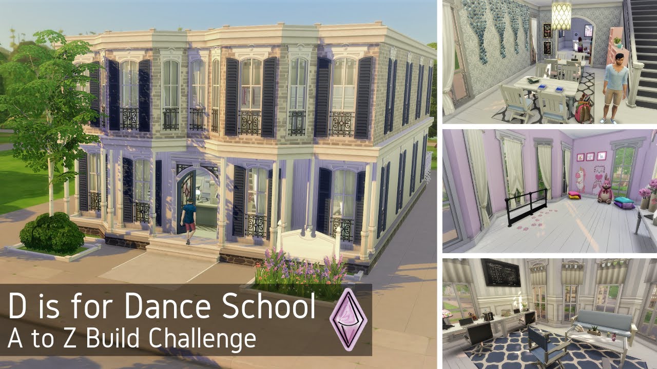 D is for Dance School // #atozbuildchallenge // The Sims 4 Speed Build ...