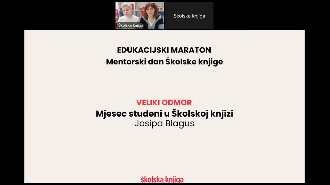 Mjesec studeni u Školskoj knjizi - 8.11.2022. - YouTube