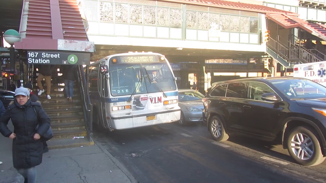 1999 Novabus RTS #5031 on the Bx35 at 167th Street and River Avenue ...