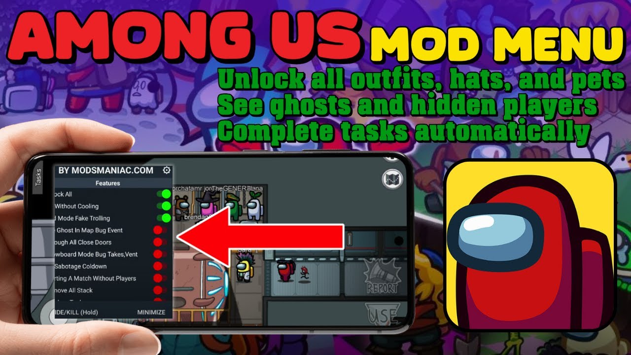 AMONG US MOD MENU l HACK MOD MENU l NEW UPDATE l NO BAN l mod apk l ...