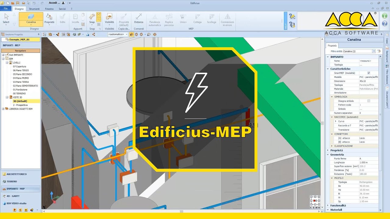 Modelling of electrical systems | Edificius MEP | ACCA software - YouTube