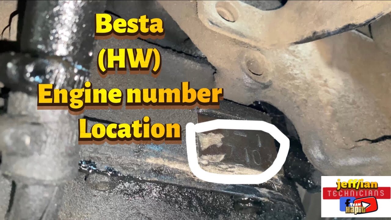 HW - Engine number location | kia Besta | - YouTube