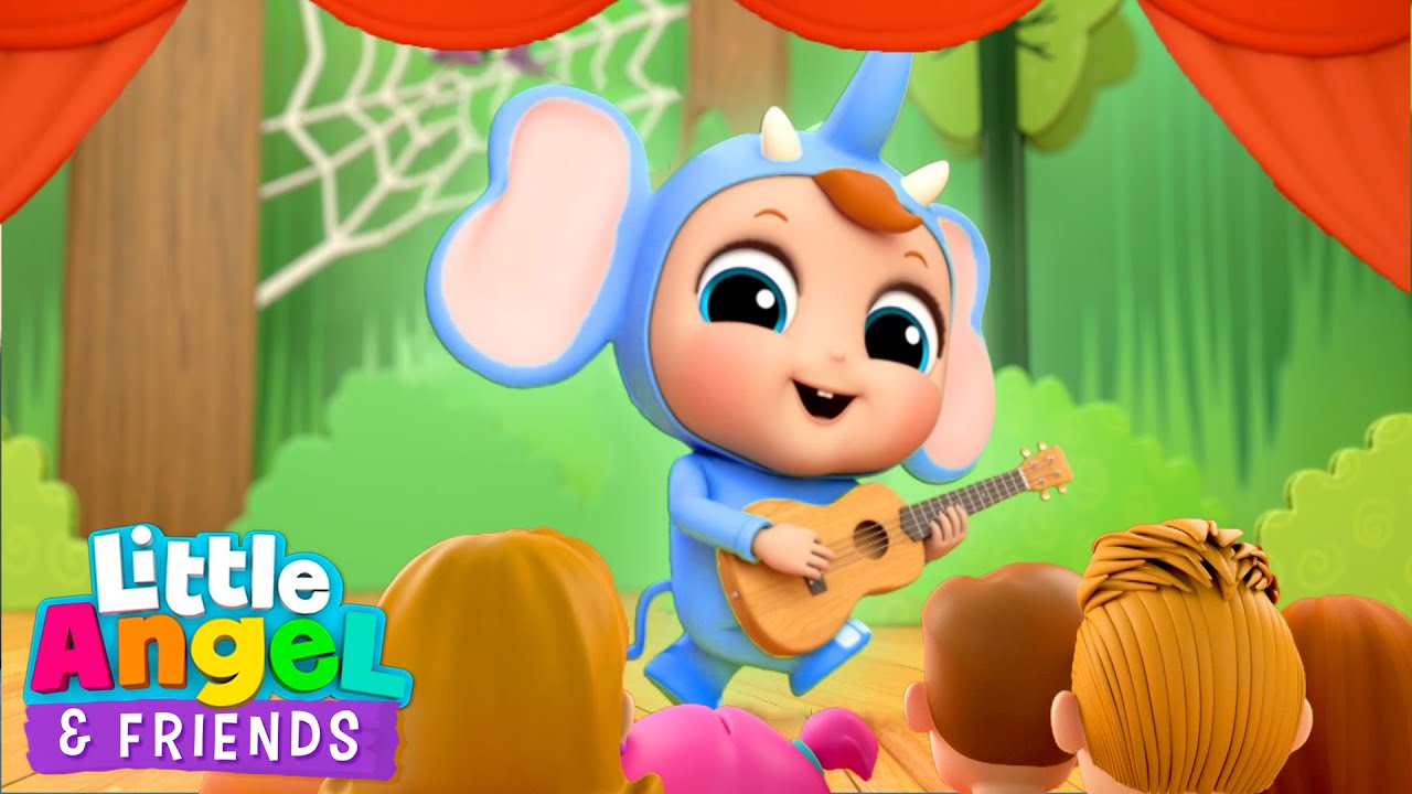 One Elephant Went Out to Play | Little Angel And Friends Kid Songs ...