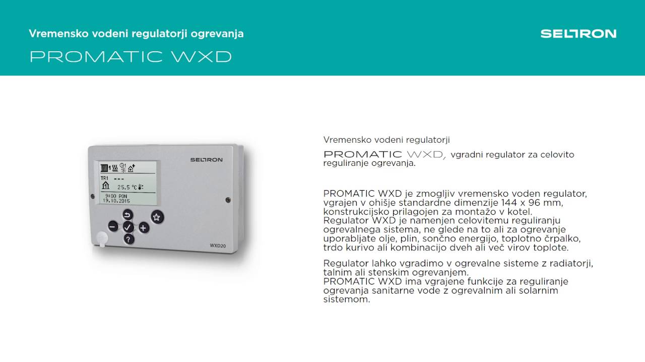 Seltron Promatic WXD regulator ogrevanja - predstavitev - YouTube
