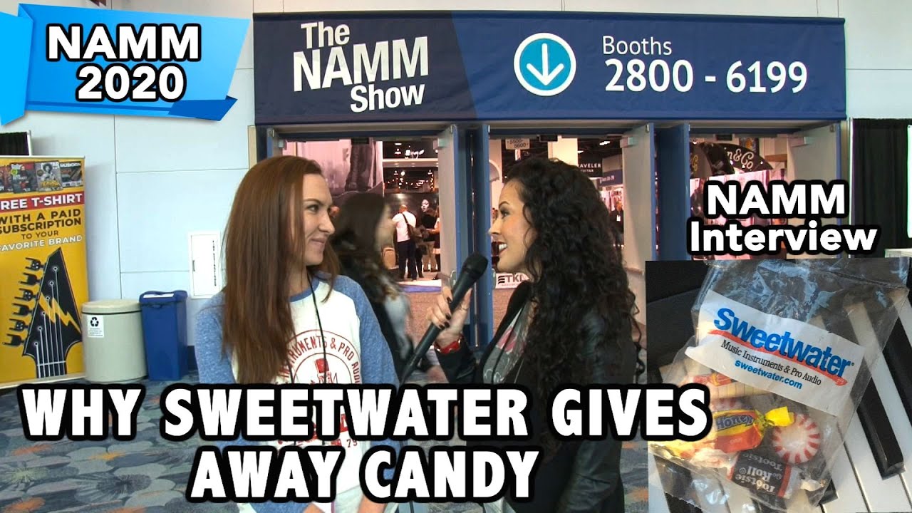 Why Sweetwater gives away candy - NAMM 2020 Interview Gear Guitar - YouTube