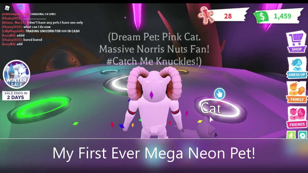 Making My First Mega Neon Pet In Adopt Me - YouTube