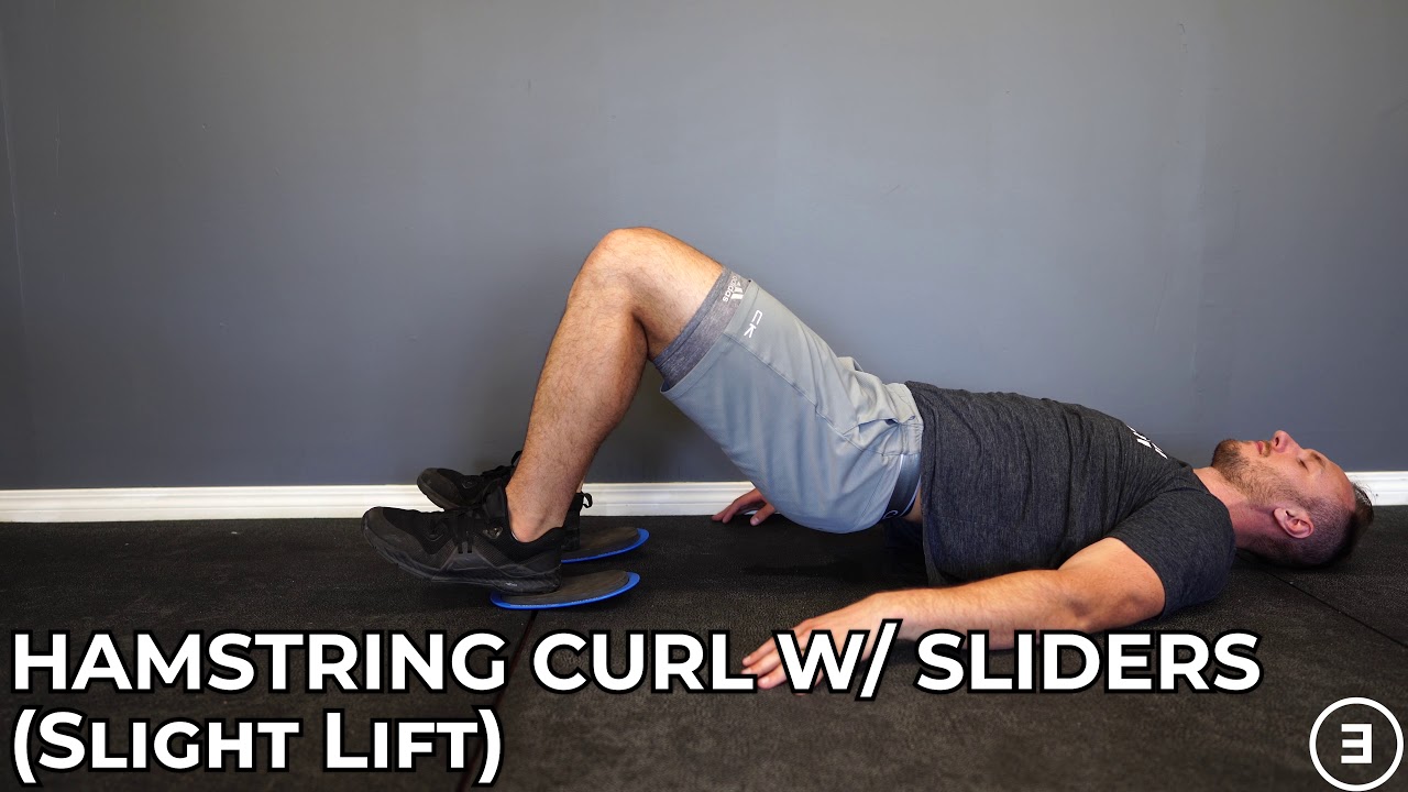 Hamstring Curl with Sliders (Slight Lift) - YouTube