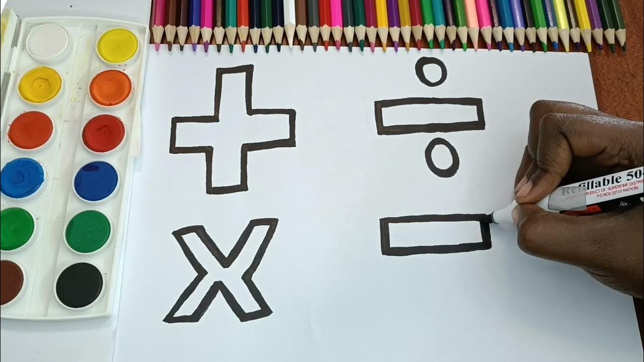 How to Draw Mathematics Symbols Easy for Kids| Drawing Math Symbols ...
