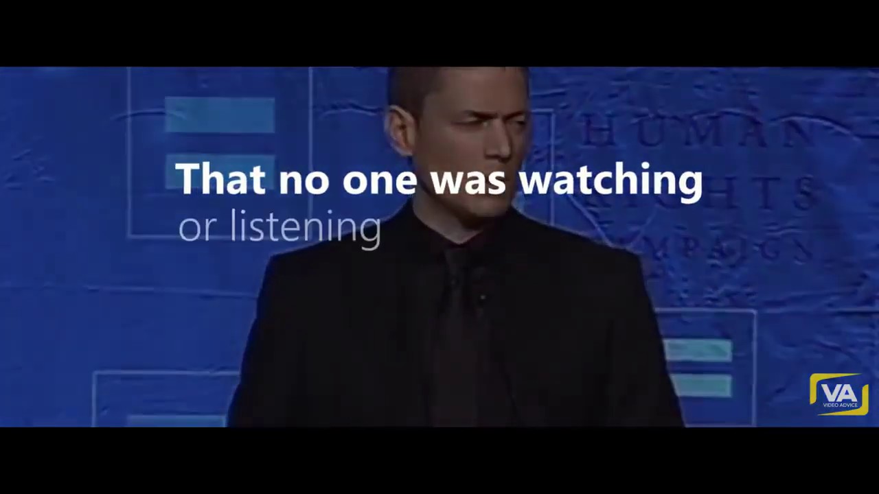 The Speech That Will Make You Cry Wentworth Miller - YouTube