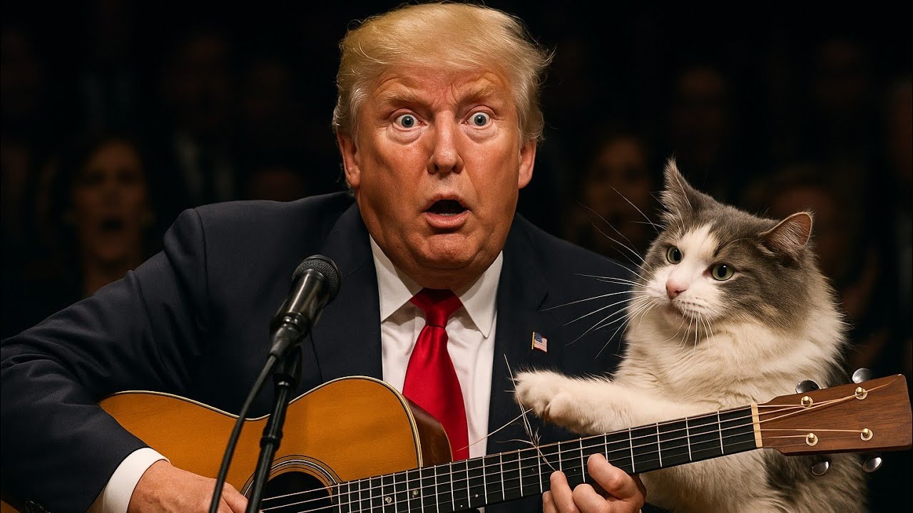 Trump’s Rock Concert 🐱 Cat Steals the Show 🎸 - YouTube