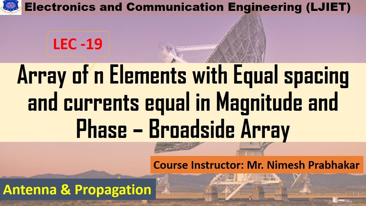 Sem 6 EC AP Session 19 Array of n Elements with Equal spacing and ...