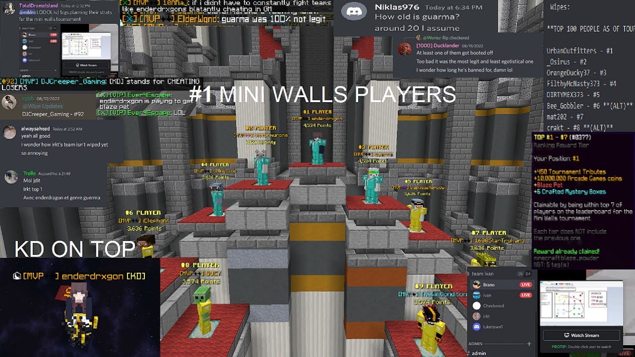 Winning the Hypixel Mini Walls Tournament - YouTube