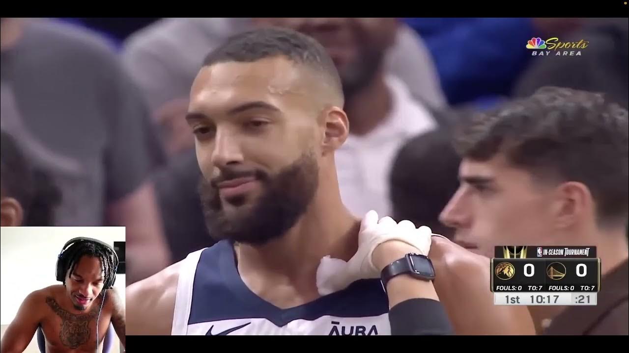 Draymond Green put Rudy Gobert in the meanest HEADLOCK - REACTION!! - YouTube