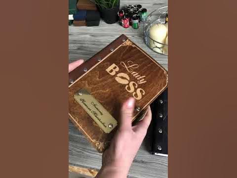 Ежедневник с деревянной обложкой и натуральной кожи - YouTube