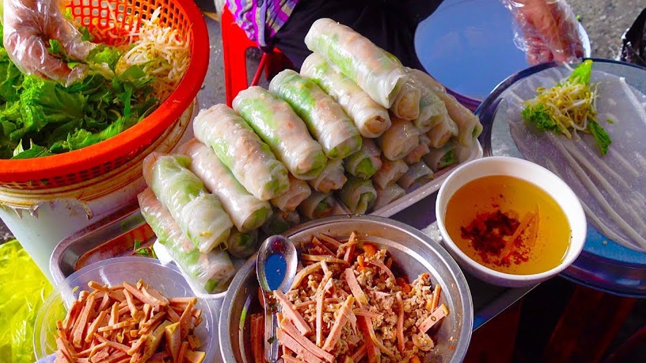 Street food / Yummy Best Spring Rolls with Famous Sauce in Market - YouTube