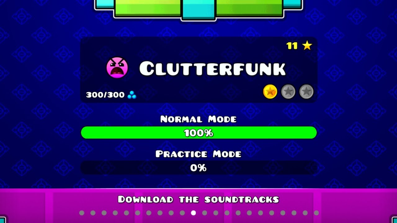 Clutterfunk 100%COMPLETE | Geometry dash (mi primer video) - YouTube