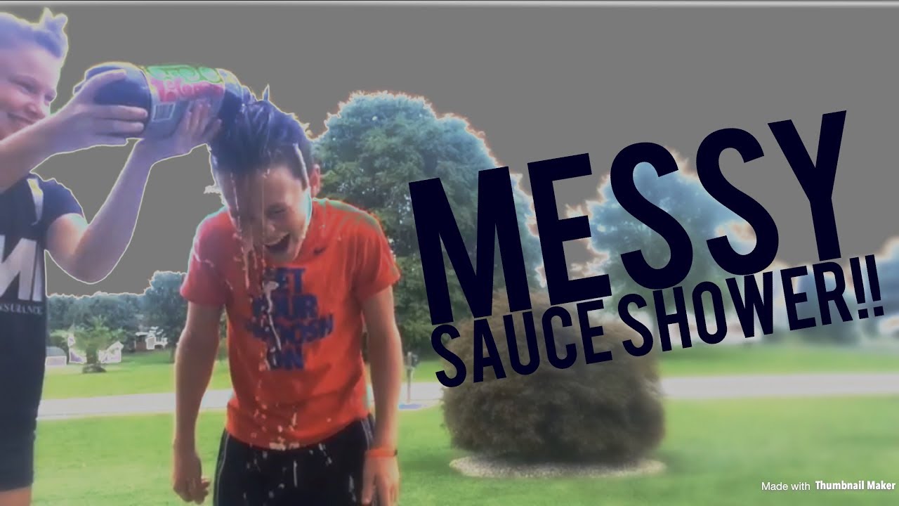 MESSY SAUCE SHOWERS!! - YouTube