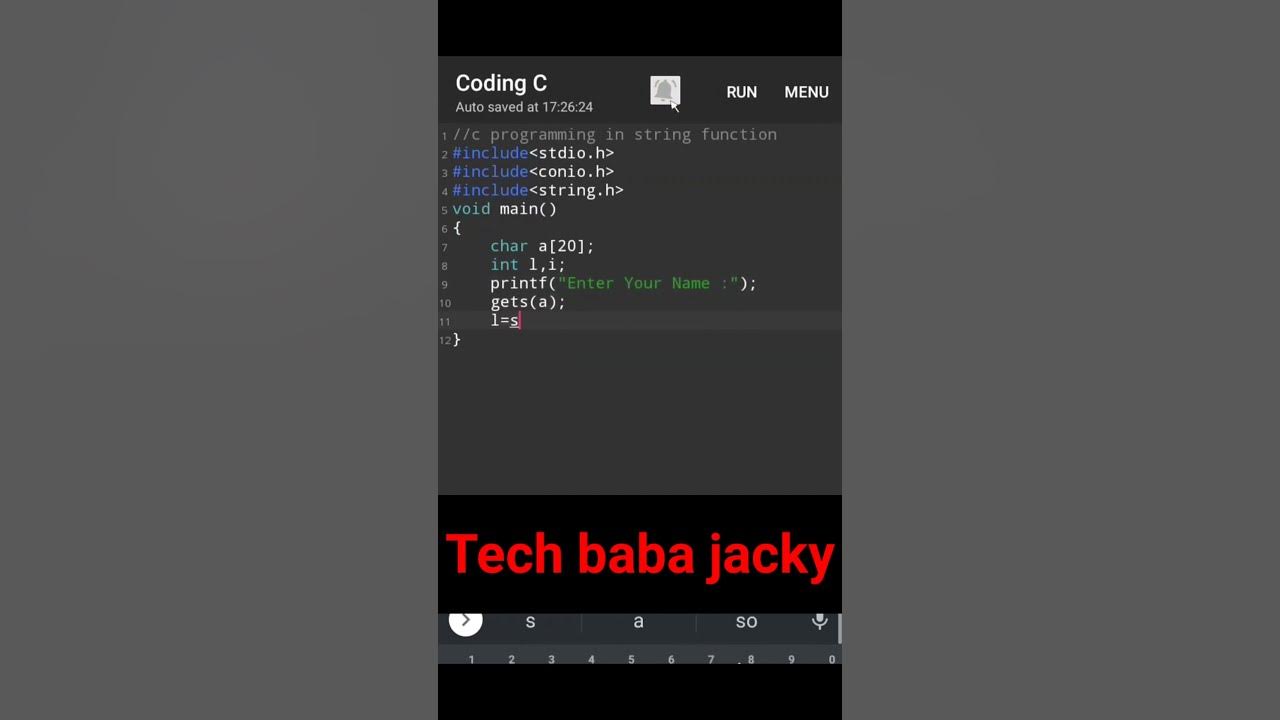 #29 String character strlen function in C program #c language #shorts #cprogramming - YouTube