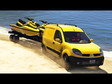 Süper Güçlü Arabalar Jetskileri Sahile Taşıyor - GTA 5