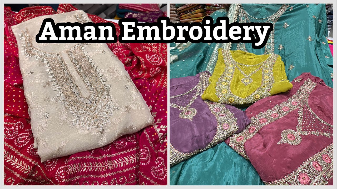 Aman Embroidery 🔥 New Collection 🔥💯 Designer Collection 💯🔥💯 Single ...