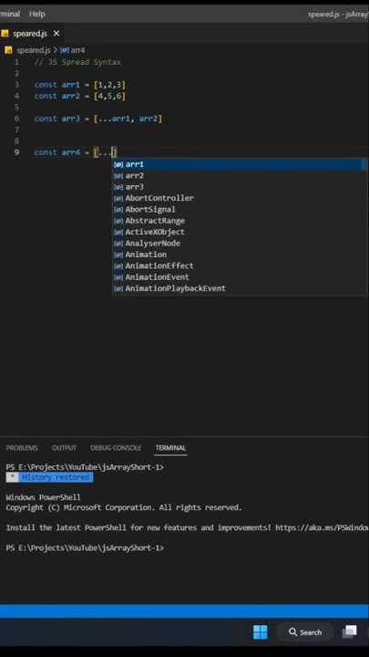 Javascript Spread Syntax Shorts Coding Javascript Youtube 9274