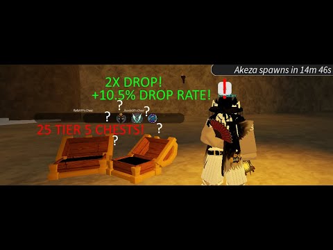 OPENING 25 TIER 5 CHEST DROPS WITH 2X DROP RATE AND +10.5% DROP RATE ...