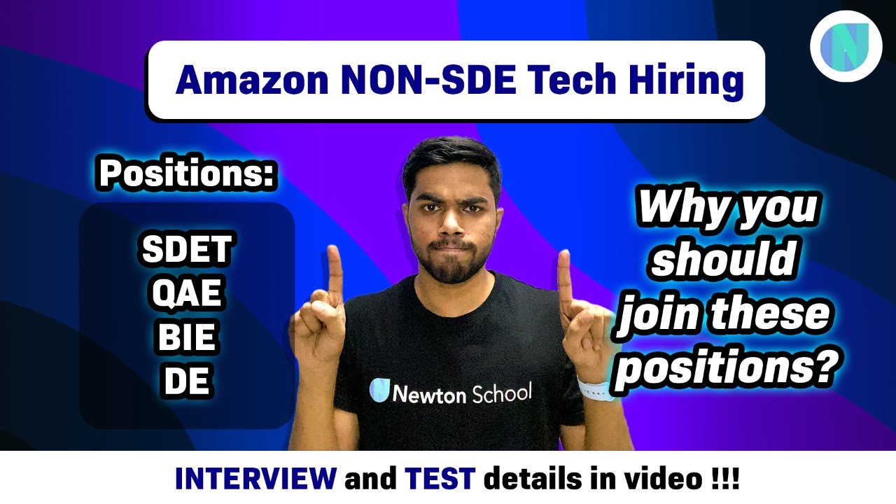Amazon Non Sde Tech Hiring Sdet Qae Bie De System Engineer All About This Hiring Drive