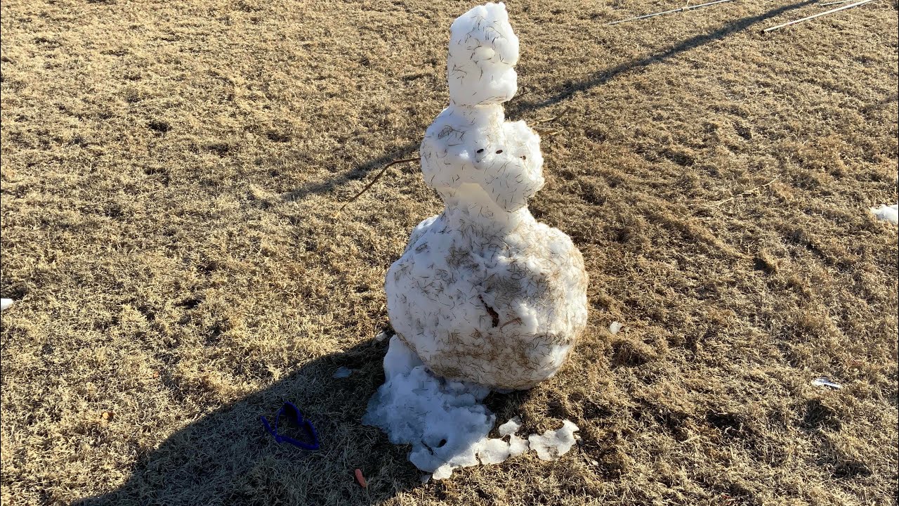 What our snowman looks like day 1 - YouTube