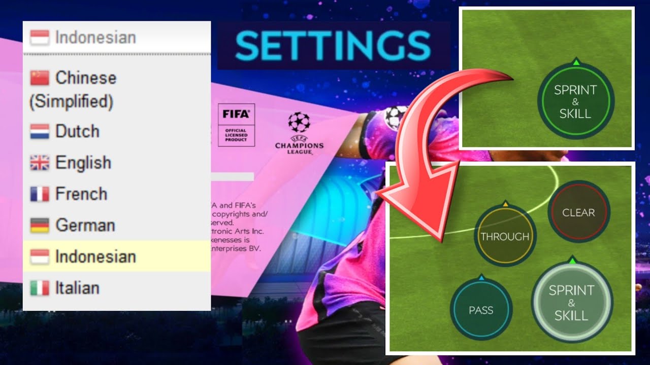 FIFA MOBILE 21 - Cara Ganti Bahasa dan Aktifkan Tombol Game / Control ...