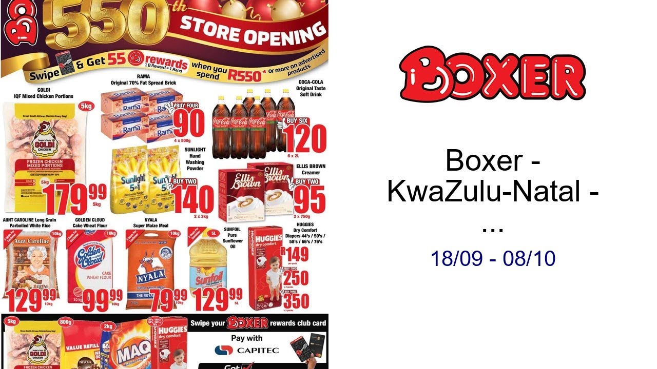 Boxer - KwaZulu-Natal - Bridge City Grand Opening 18/09 - 08/10 - YouTube