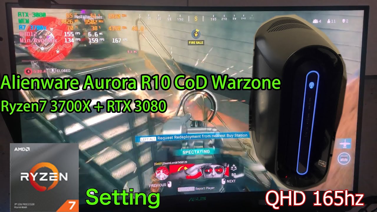 Alienware Aurora R10 CoD Warzone Ryzen7 3700x + RTX3080 + 16GB 3200mhz ...