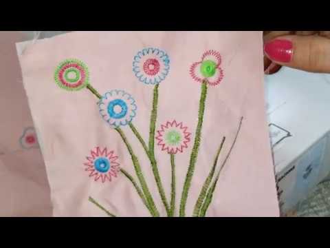 Brother FS101 - How to use flower stitch foot? - YouTube
