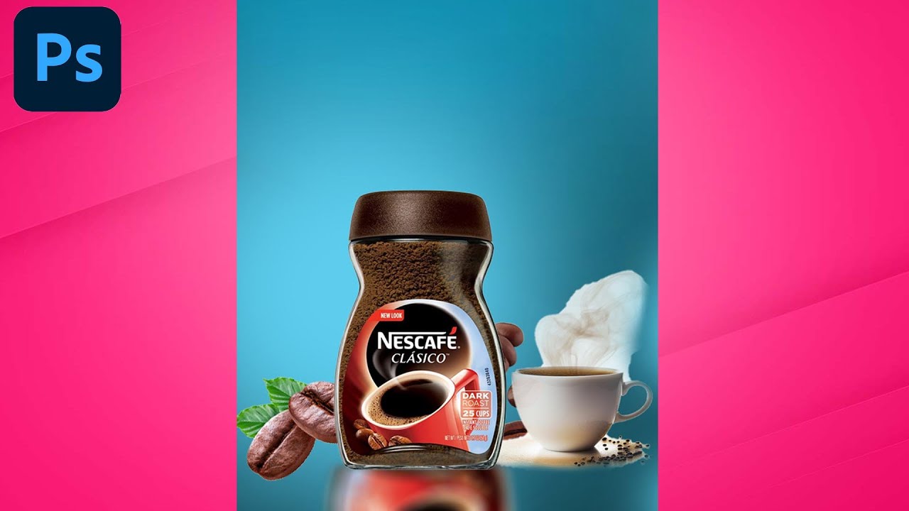 Jacobs Coffee Advertising Design | Photoshop cc 2021... - YouTube