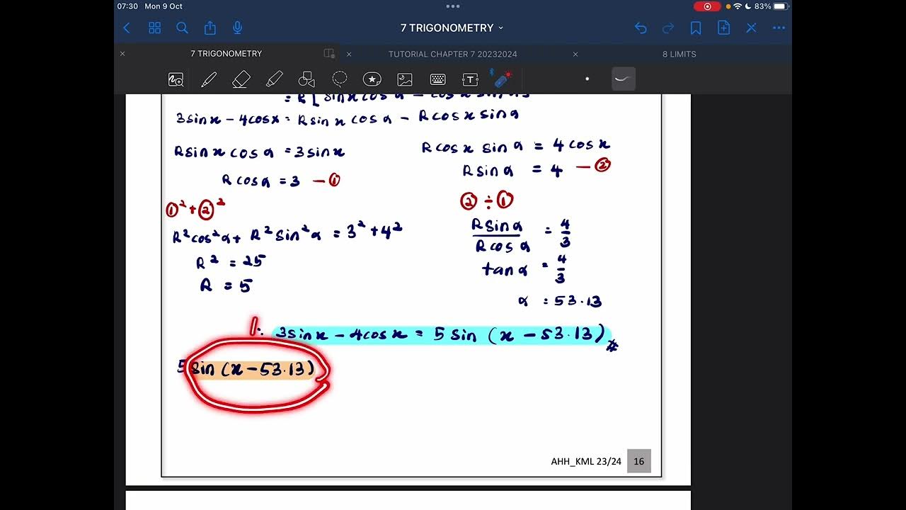 LECTURE 4: 7.3 Find Maximum and Minimum Values of Trigonometric Expression - YouTube