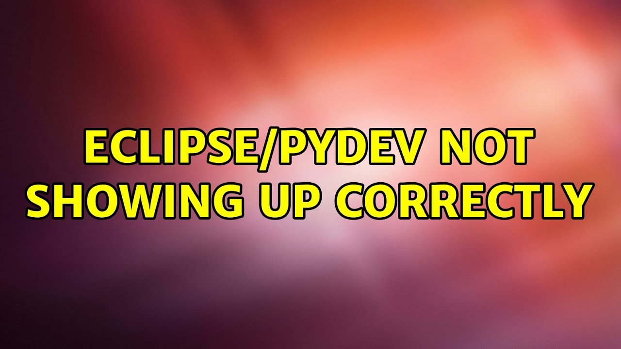 Why Pydev Is Not Showing In Eclipse Project