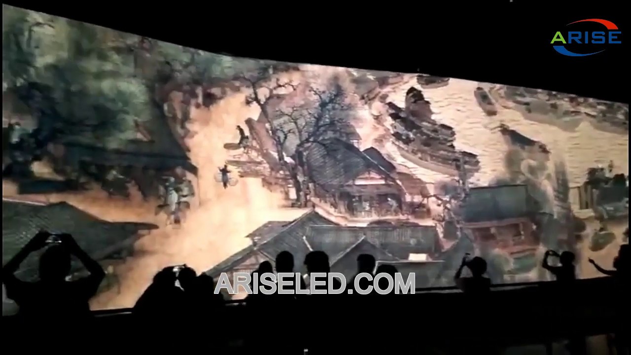 Full color led indoor arc screen advertising display curved video wall ...