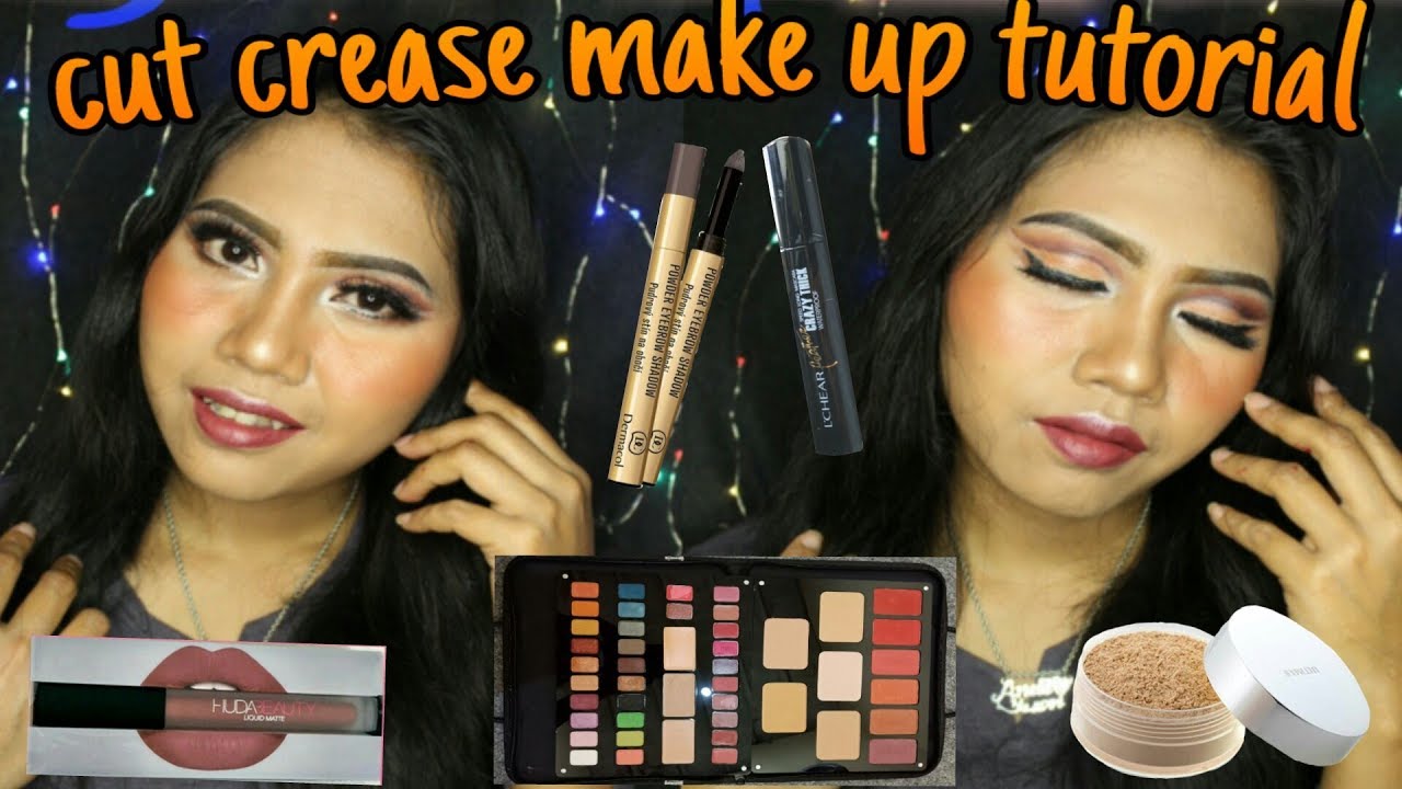 Cut crease make up tutorial (masih tahap belajar) - YouTube