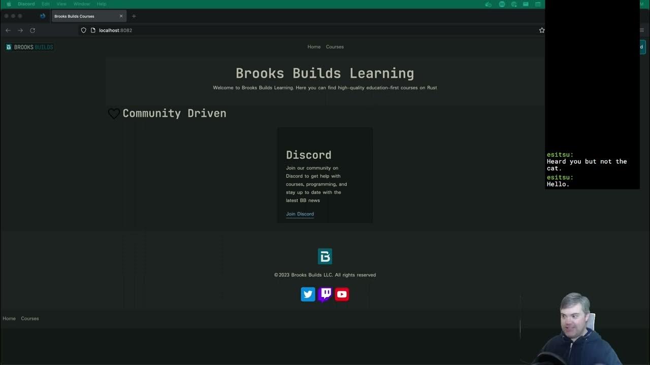 Stream archive: Creating a Learning Management System (LMS) with Yew and Rust stream 5 (2023-02 ...
