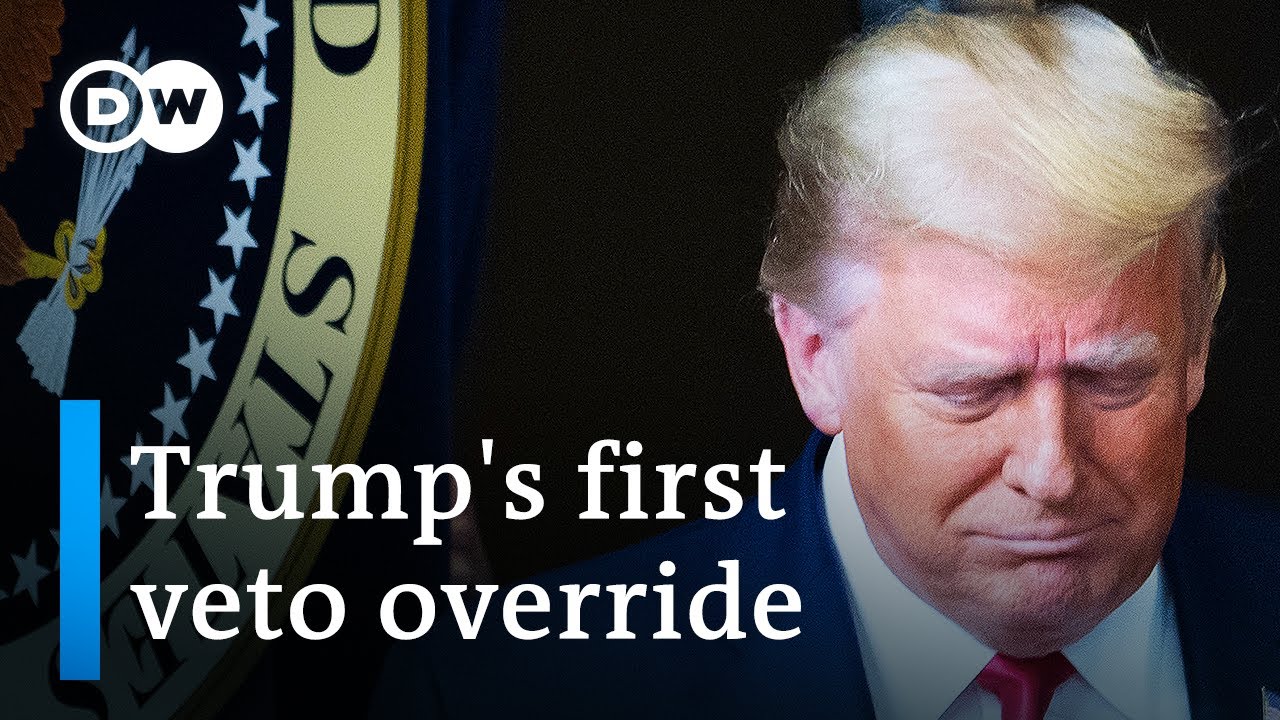 US Senate overrides Trump's veto of defense bill | DW News - YouTube