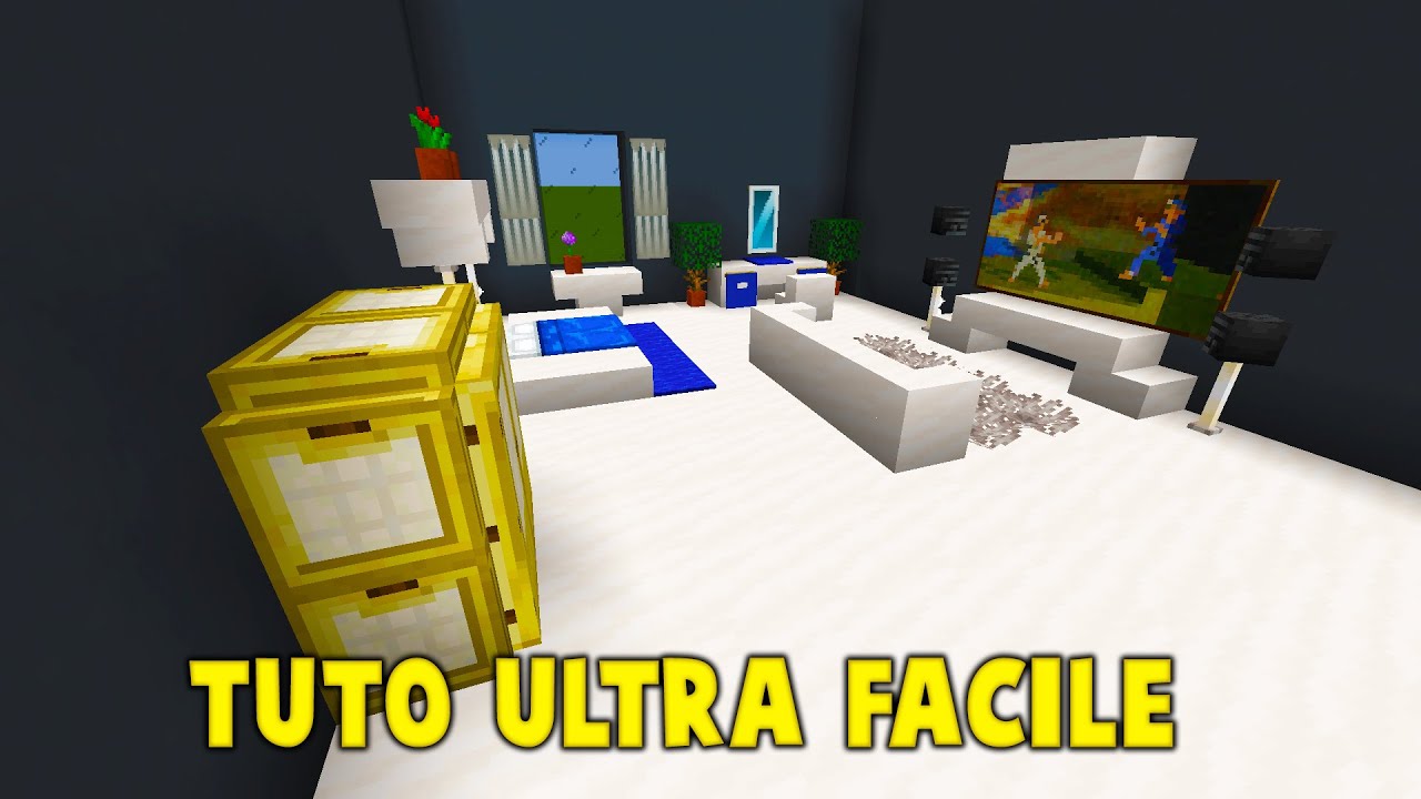 TUTO ULTRA FACILE DE CHAMBRE MODERNE DANS MINECRAFT | Tuto Build ...