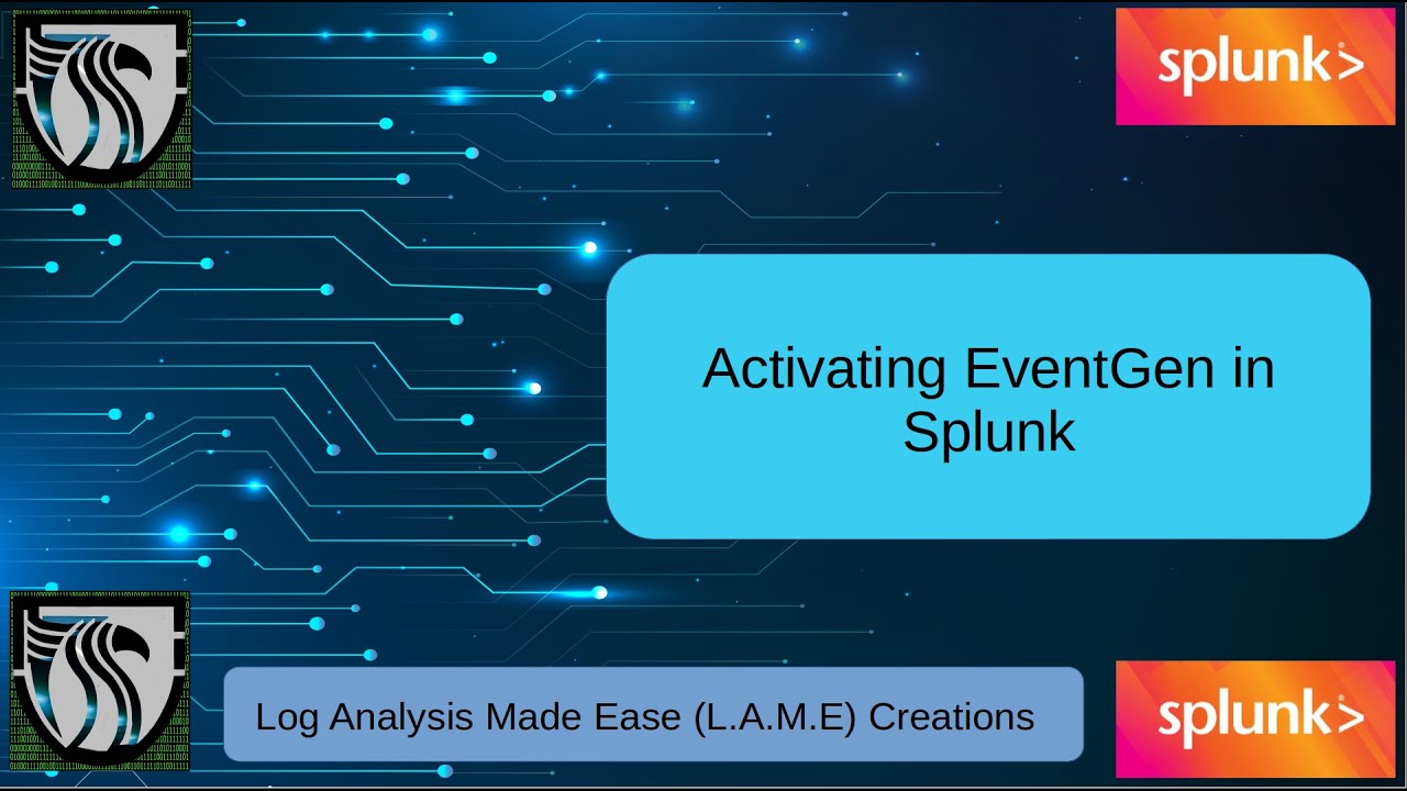How to Activate EventGen in Splunk - YouTube