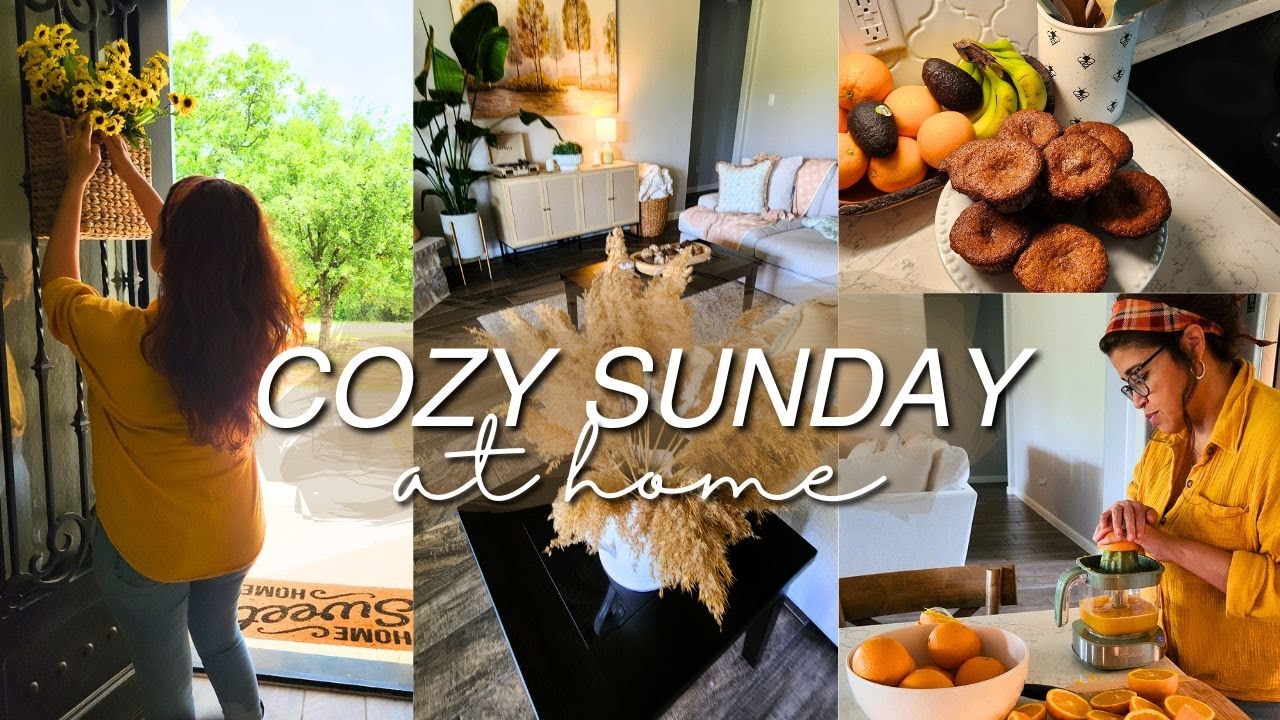 COZY SUNDAY AT HOME: 🌼spring crafting, baking, cooking dinner & evening ...